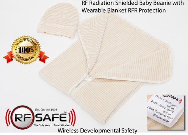 RF/EMF Shielded Baby Blanket with Zipper * RF SAFE® Radio Frequency Safe